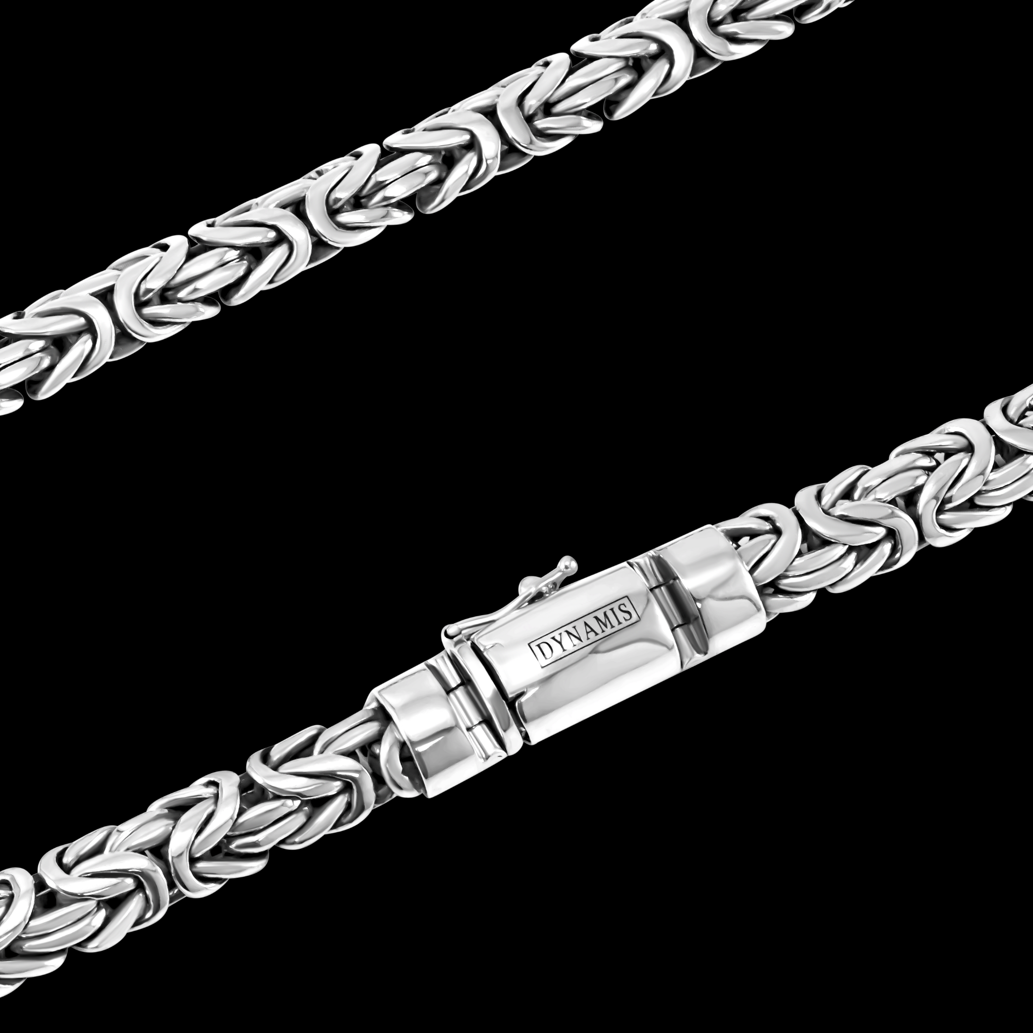 Heavy silver byzantine necklace (11 mm) – Dynamis Jewelry