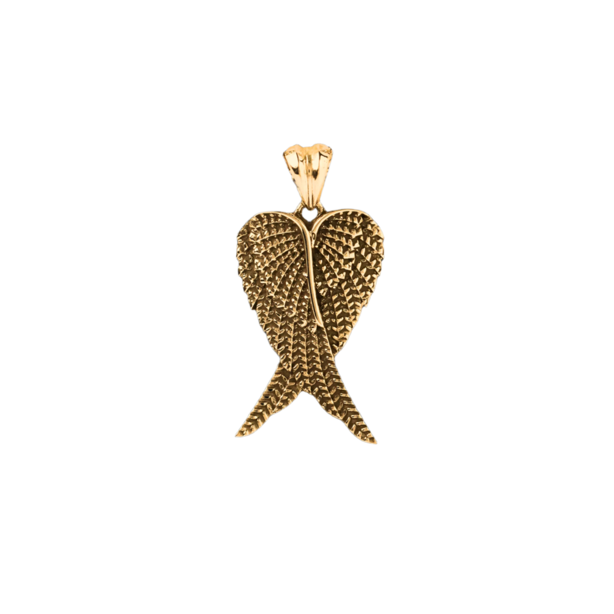 14k Yellow Gold Angel Wings Pendant – Dynamis Jewelry